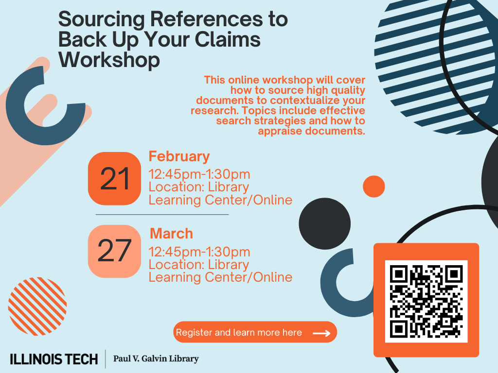 Sourcing References to Back Up Your Claims Workshop | library.iit.edu