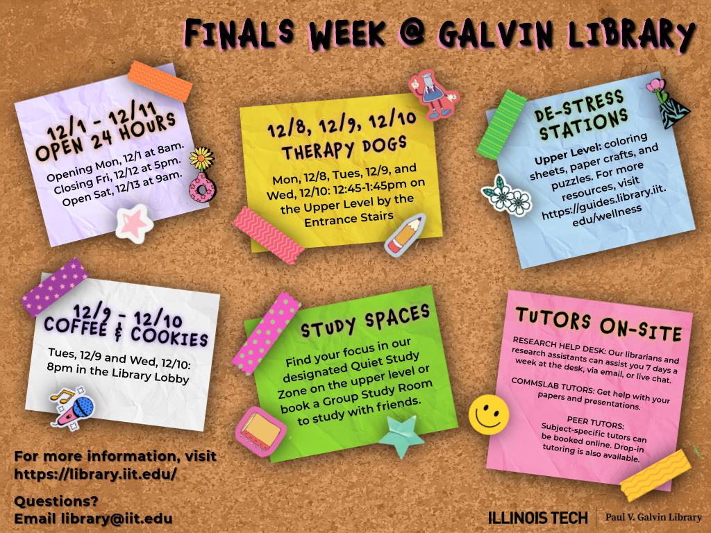 Get Ready for Finals Week at Galvin Library! | library.iit.edu